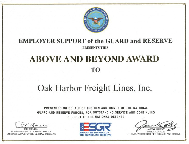 Oak Harbor Freight Lines, Inc.
